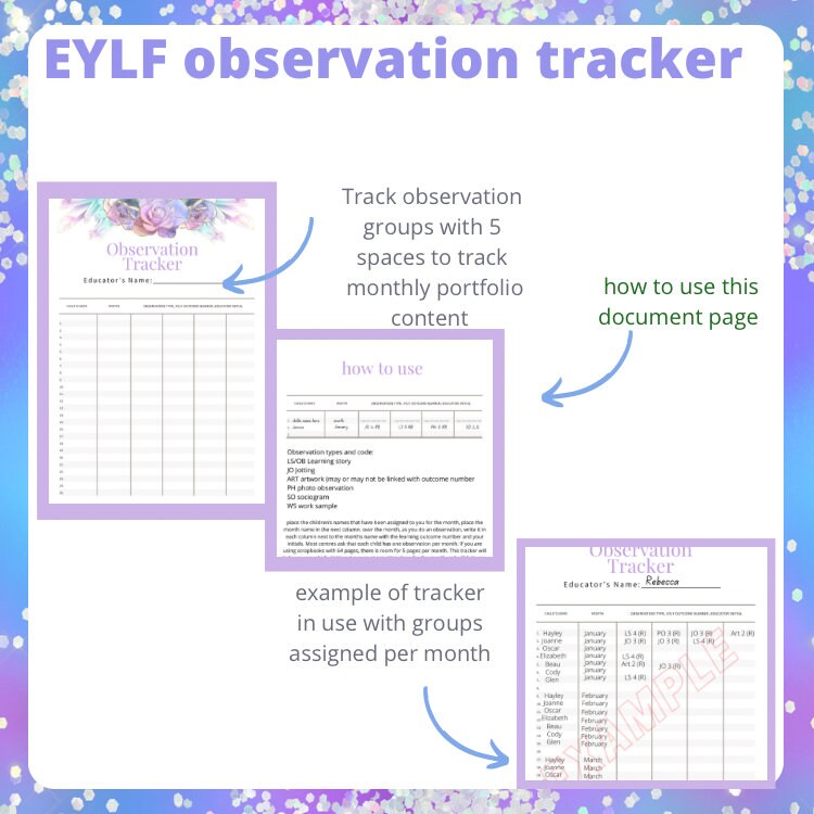 EYLF Observation Tracker - Etsy Australia