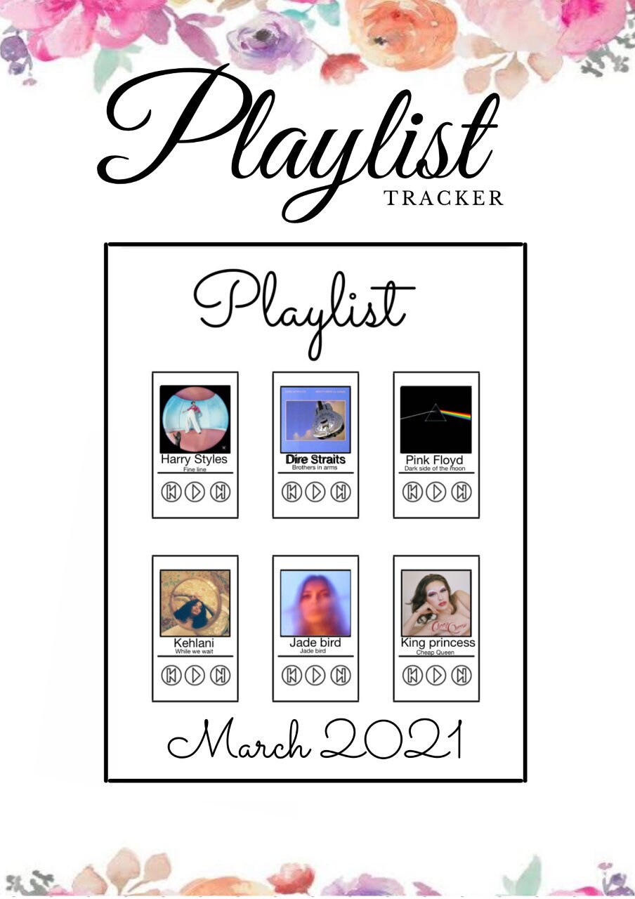 Music Tracker Playlist Spread - Etsy Australia