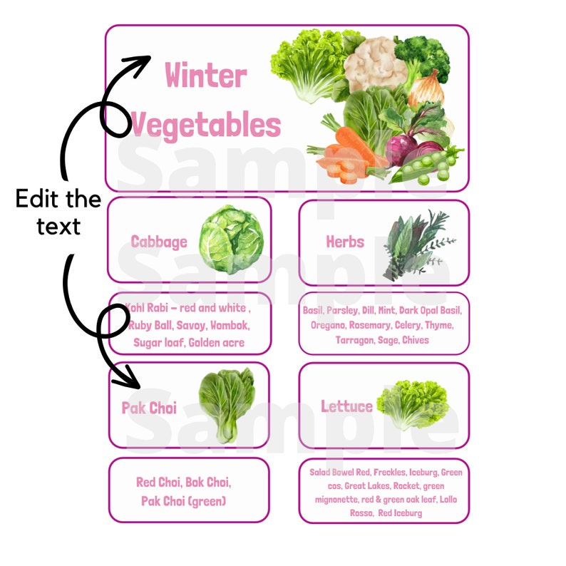 Vegetable Seed Storage Labels - Etsy