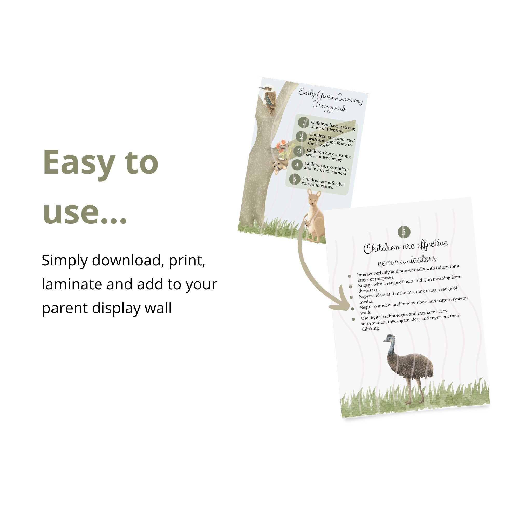 Early Years Framework Outcomes Display Poster - Etsy