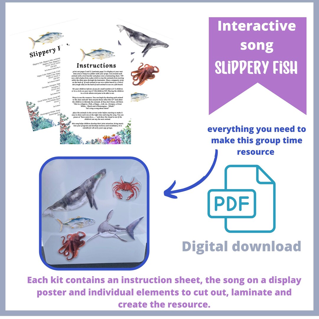 Slippery Fish Interactive Song - Etsy