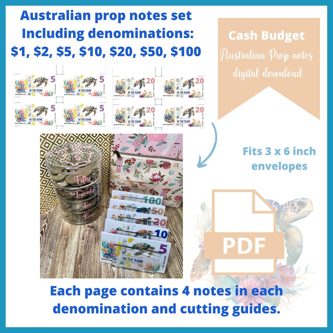 Australian Prop Note, Place Holder Money, Cash Budget - Etsy