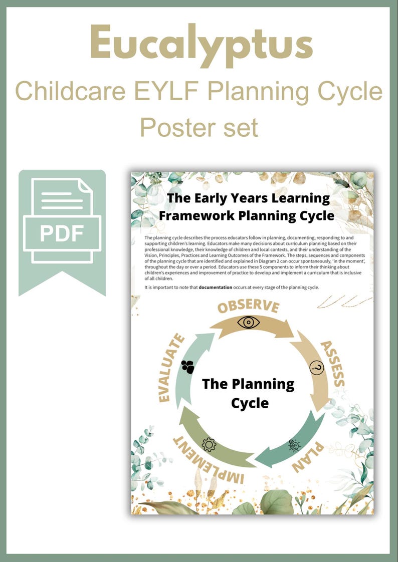Eucalyptus Themed Early Years Learning Framework PDF Set - Visualize ...