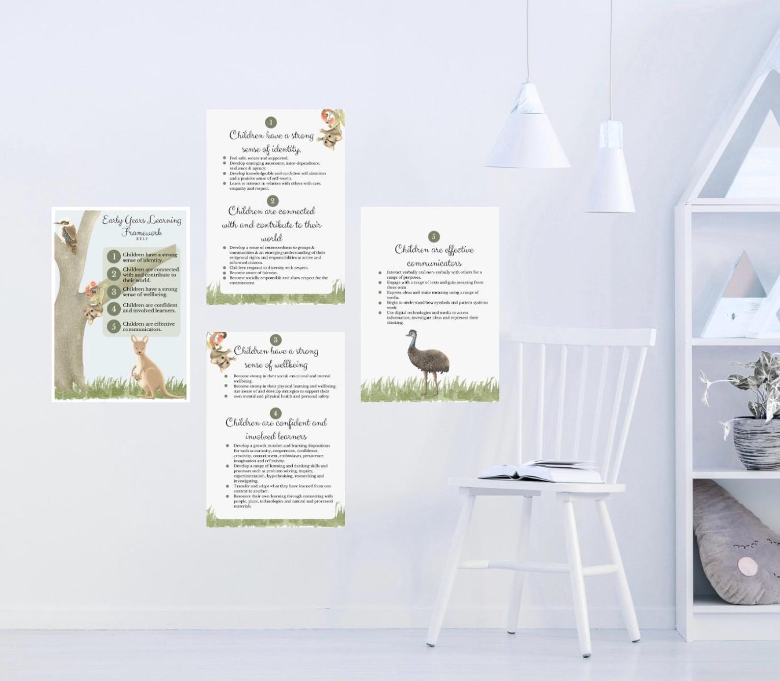 Australiana Early Years Learning Framework Outcomes Display Poster - Etsy