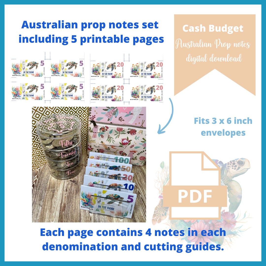 Australian Prop Note, Place Holder Money, Cash Budget - Etsy