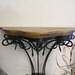 Wrought Iron and wood shelf ornate heavy vintage. | Etsy