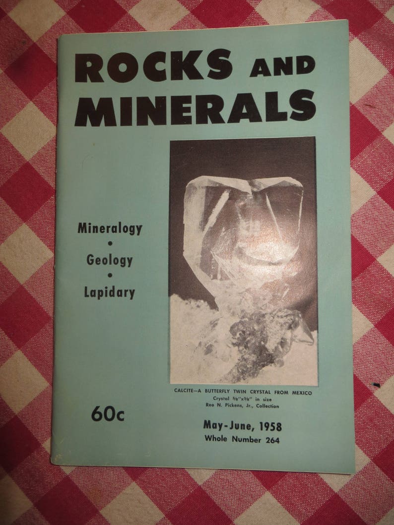 Rocks and Minerals Magazines 1958 Peekskill NY W/ Free Ship | Etsy