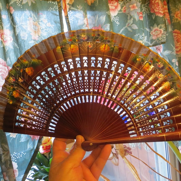 Hand Painted Fan - Etsy