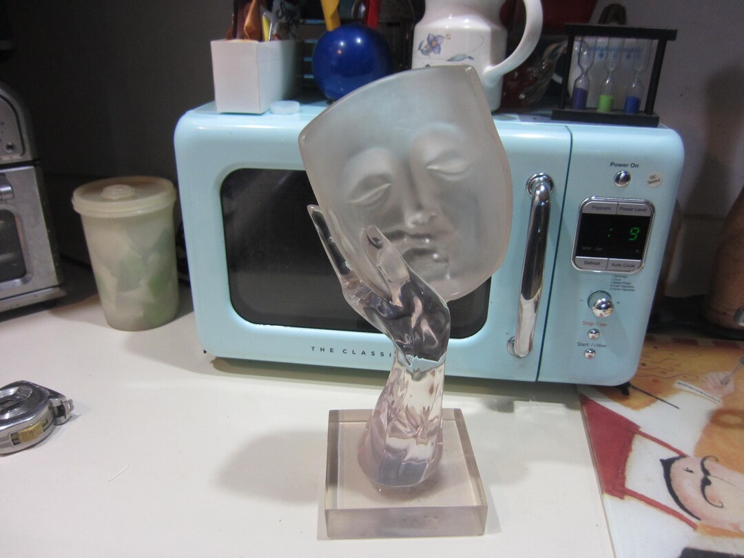 Lucite Acrylic Sculpture of A Mask Face - Etsy