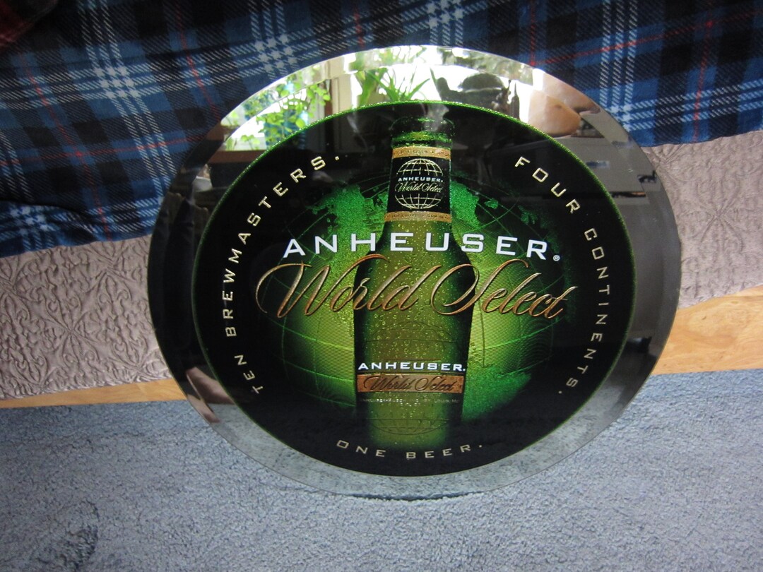 Anheuser Busch World Select Beer Sign / Mirror 24" Round - Etsy
