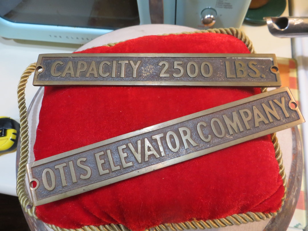 2 Otis Elevator Company Nameplates Emblems or Plaques, Pair - Etsy