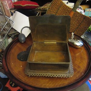 Antique Brass Candy Box, Schrafft's 1920s Hinged Box With French ...