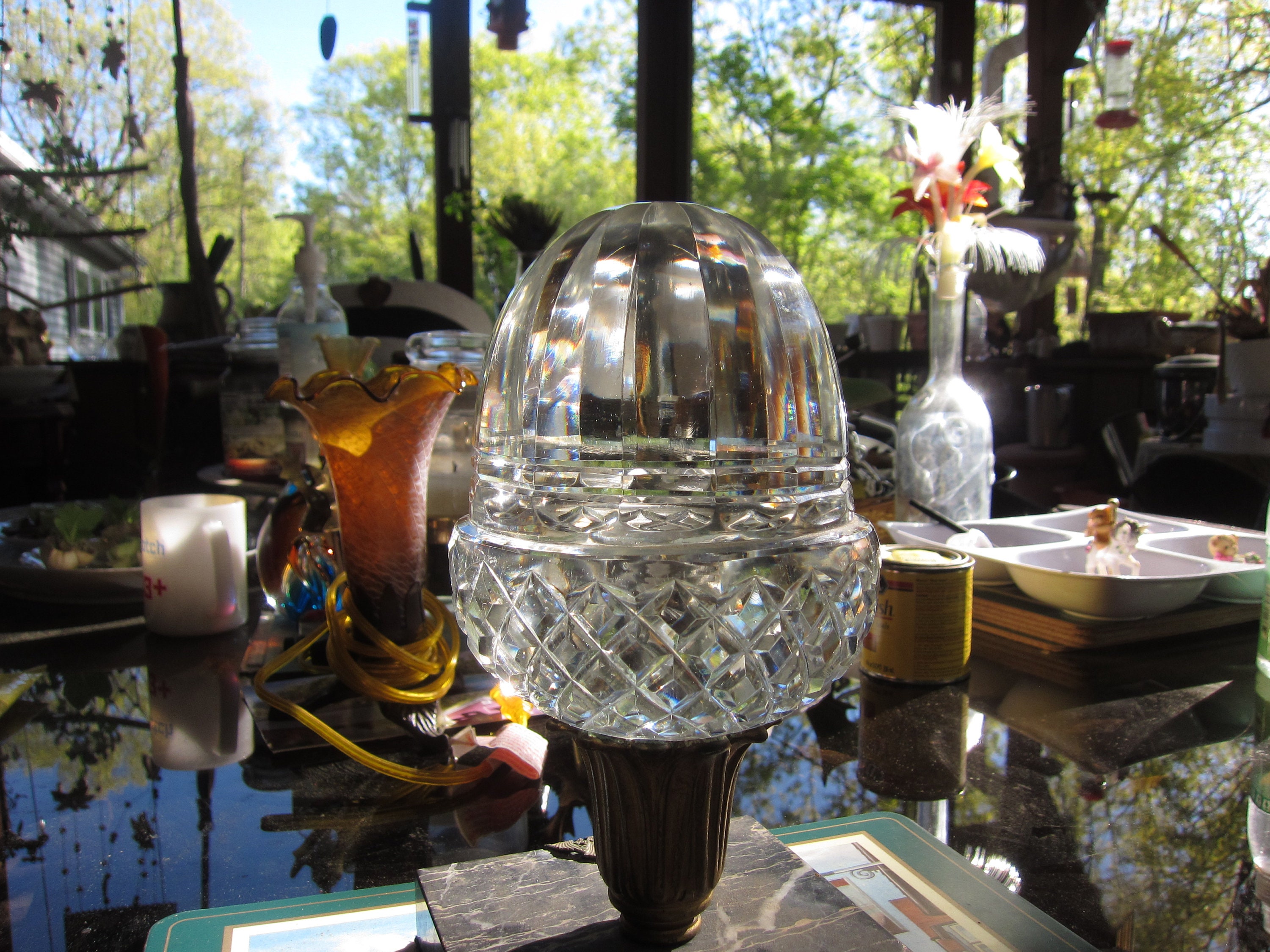 Monumental Crystal Acorn Newel Post Finial - Etsy