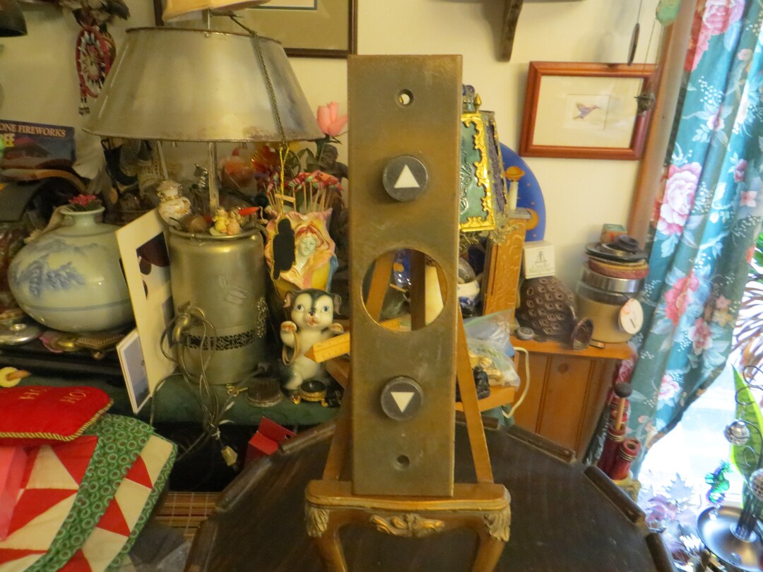 Elevator Push Button Call, Unusual Early 20th Century Salvaged Cast ...