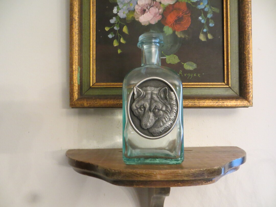 Wolf Decanter Bottle With Stopper - Etsy