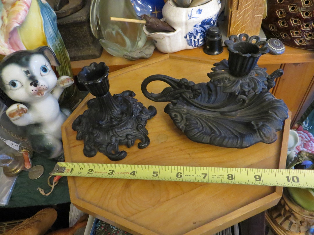 Vintage Candlestick & Finger Chamber Candlestick Holders, Please Read ...