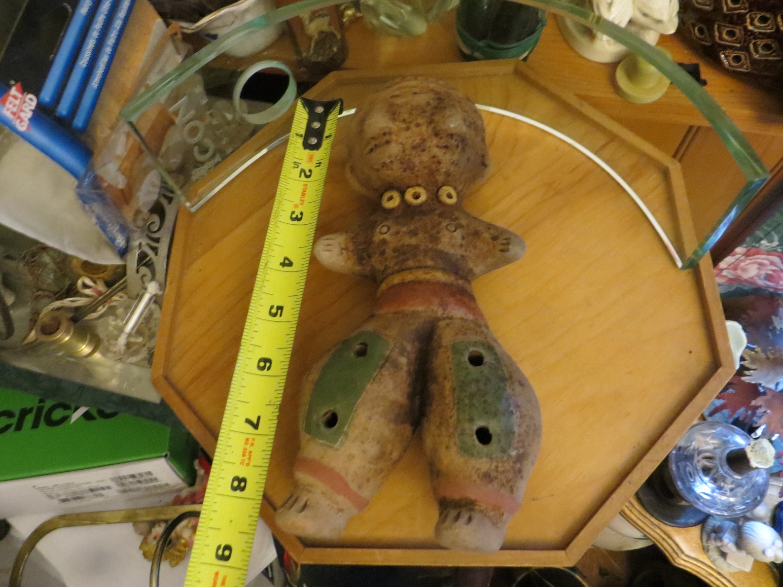 Aztec Mayan Flute Clay Painted Mexican Folk Art 2 Faces - Etsy