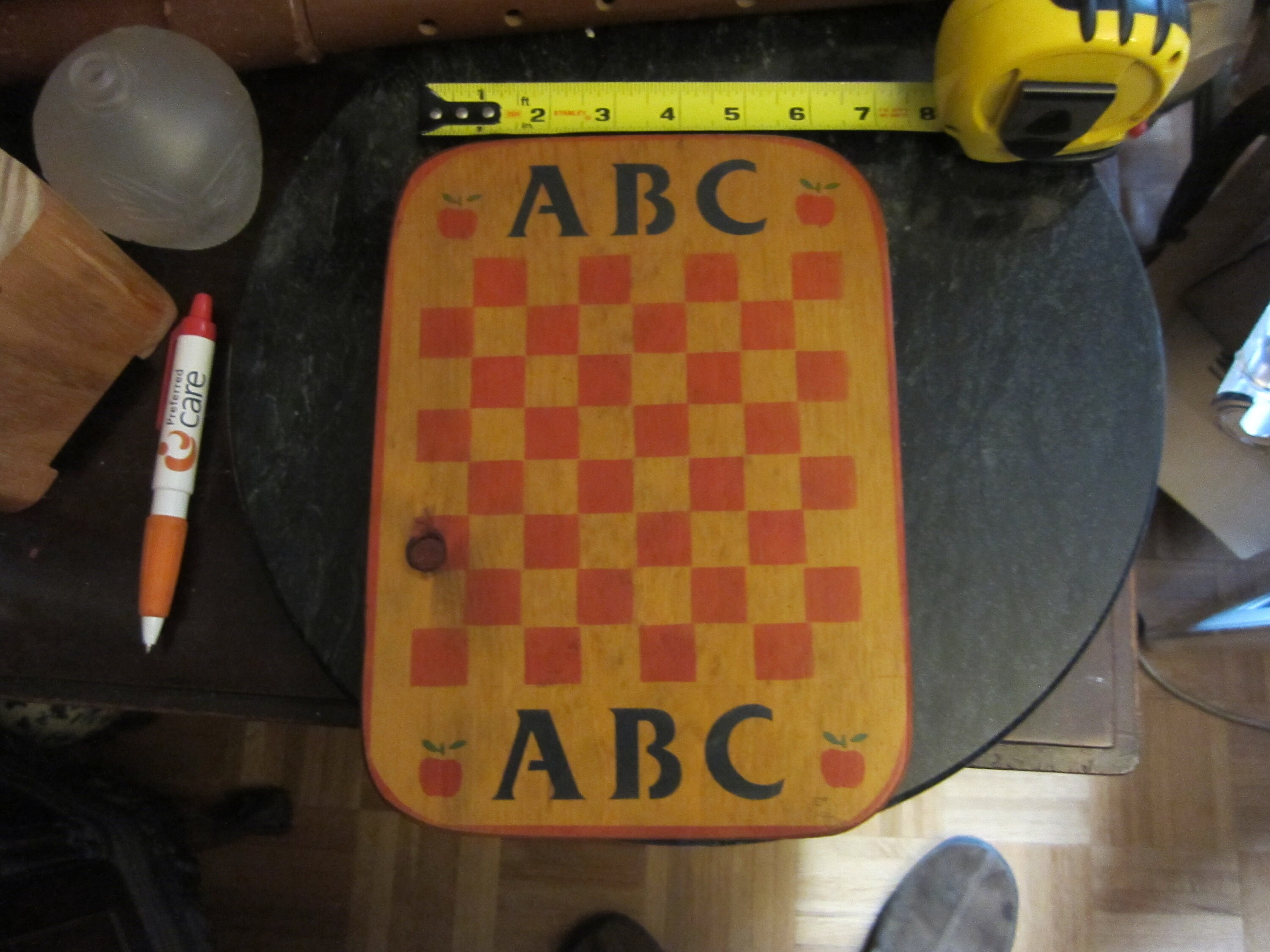 ABC Checker Board Folk Art Wall Board Plaque | Etsy