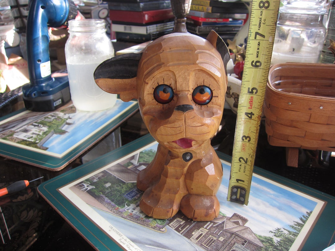 Antique Oswald Germany Rotating 'rolling Eyes' Carved Figural Dog Clock ...