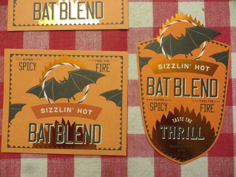 Bat Blend & Warning Labels for Jars Bottles Potions | Etsy