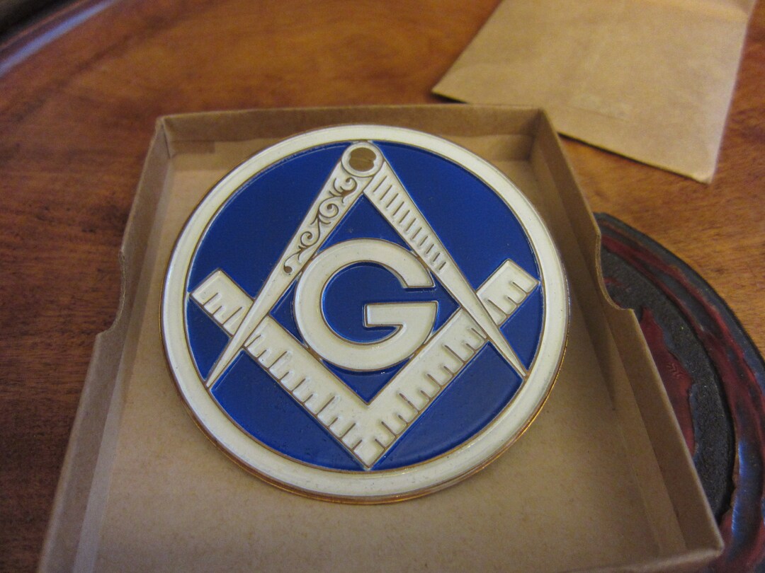 Vintage NOS Masonic License Plate Emblem Topper, Original Box - Etsy