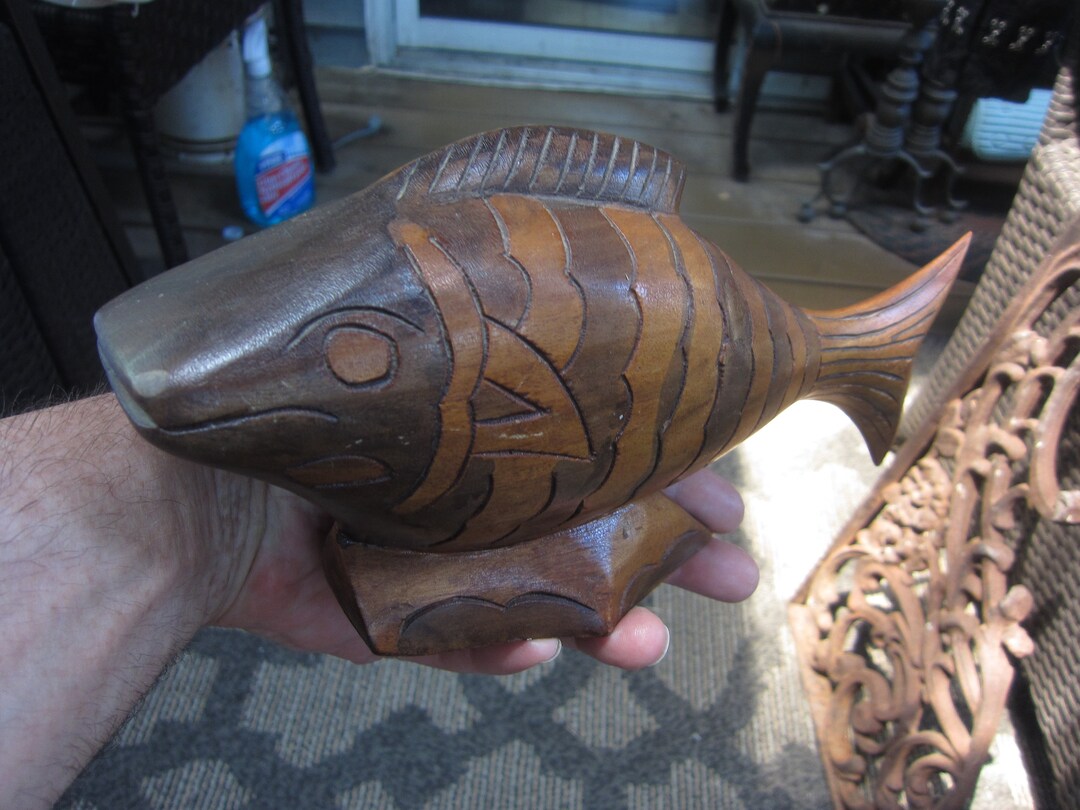 Wood Fish Sculpture, Hand Carved Fish Art - Etsy Wood Fish Sculpture, Hand Carved Fish Art - Etsy