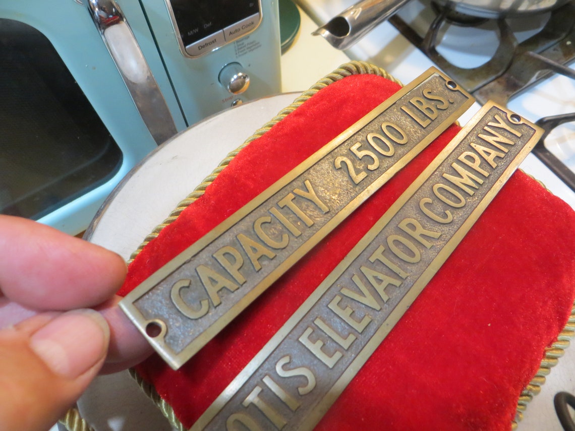 2 Otis Elevator Company Nameplates Emblems or Plaques, Pair - Etsy