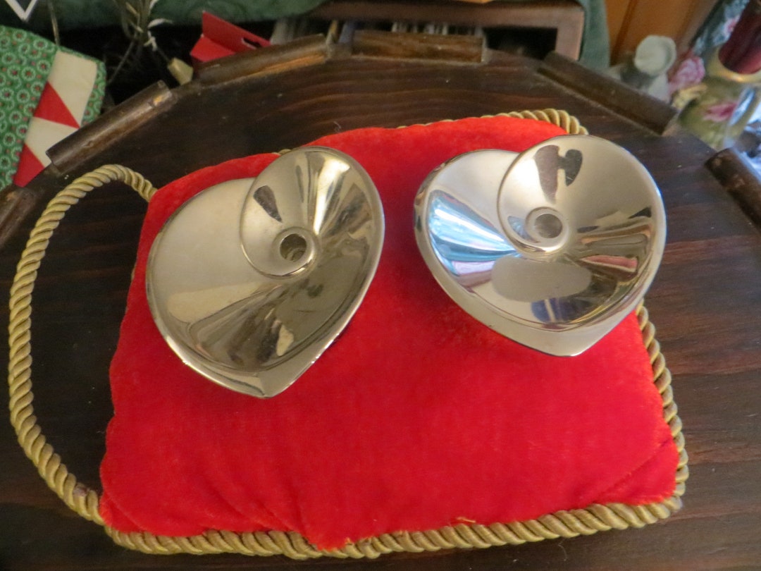 Dansk Silver Plated Heart Candle Holders, Please Read Description - Etsy