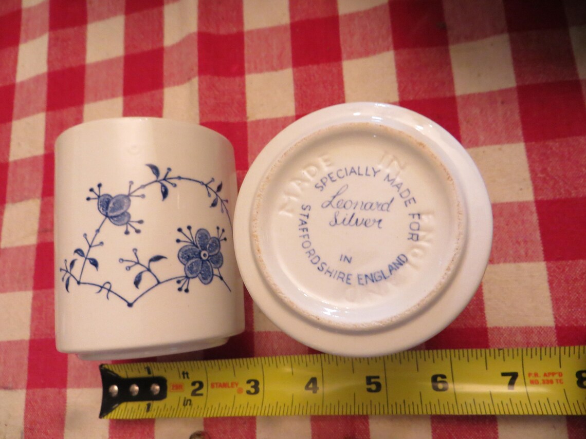 Leonard Silver Staffordshire Castor/condiments Blue and White | Etsy