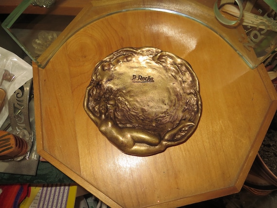 Antique Bronze Pin Tray - Gem