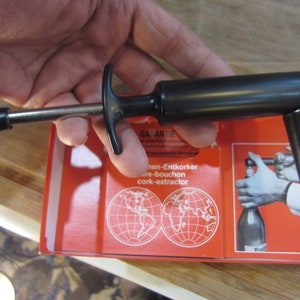 Vintage Corky Cork Air Needle Extractor Wine Bottle Corkscrew ...