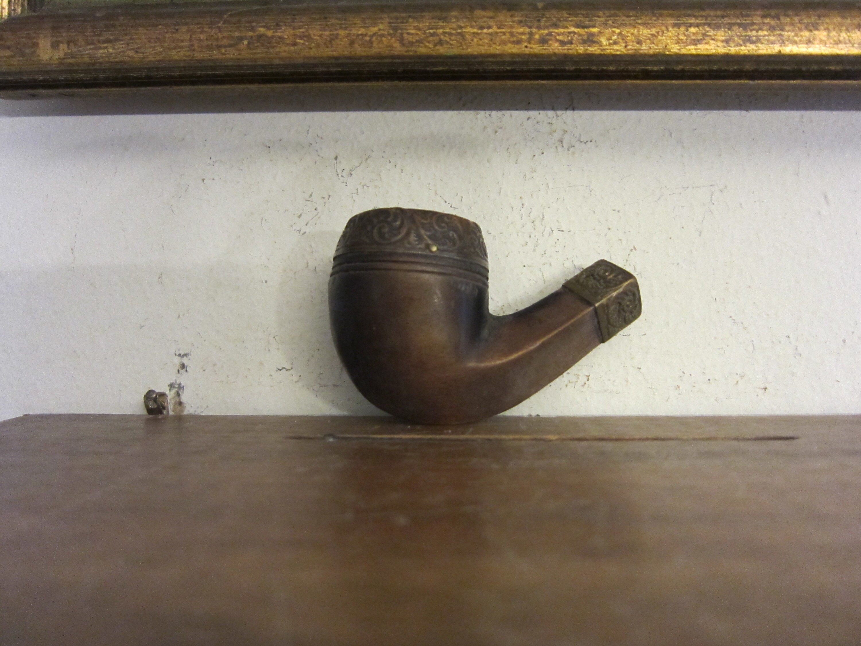 Old Smoking Pipe PAL Hammered Metal Trim - Etsy
