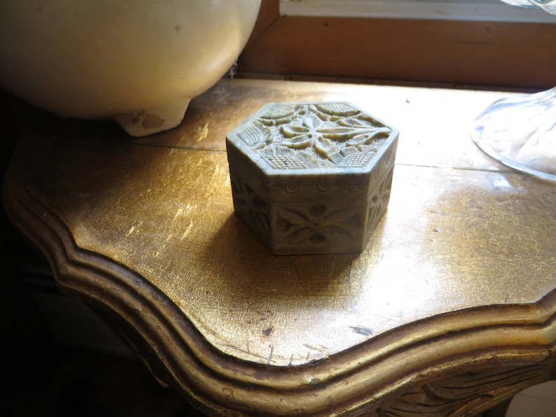 Stone Trinket Box Ring Holder Carved Jewelry Storage - Etsy