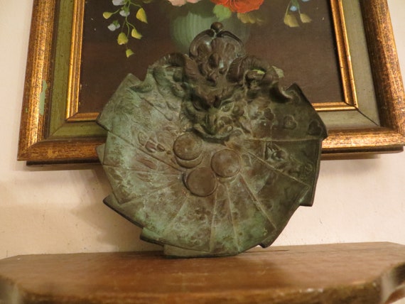 Antique Devil Tray, Satan, Satyr, Pin Tip Trinket Dis… - Gem