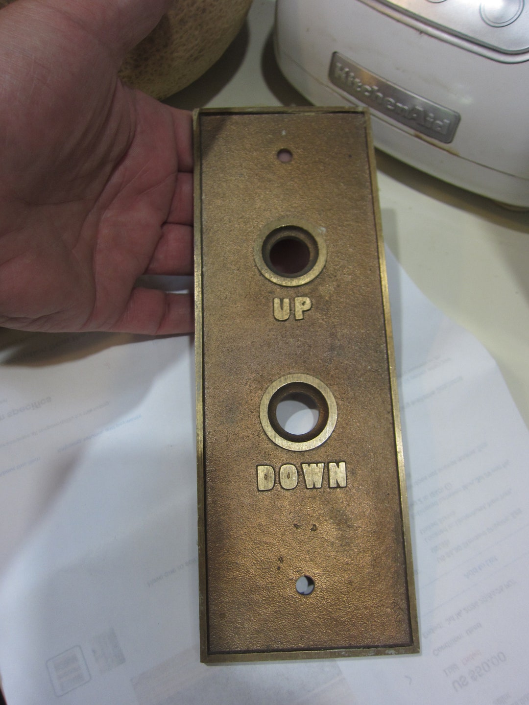 Vintage Salvaged Elevator Cab Car Call Button - Etsy
