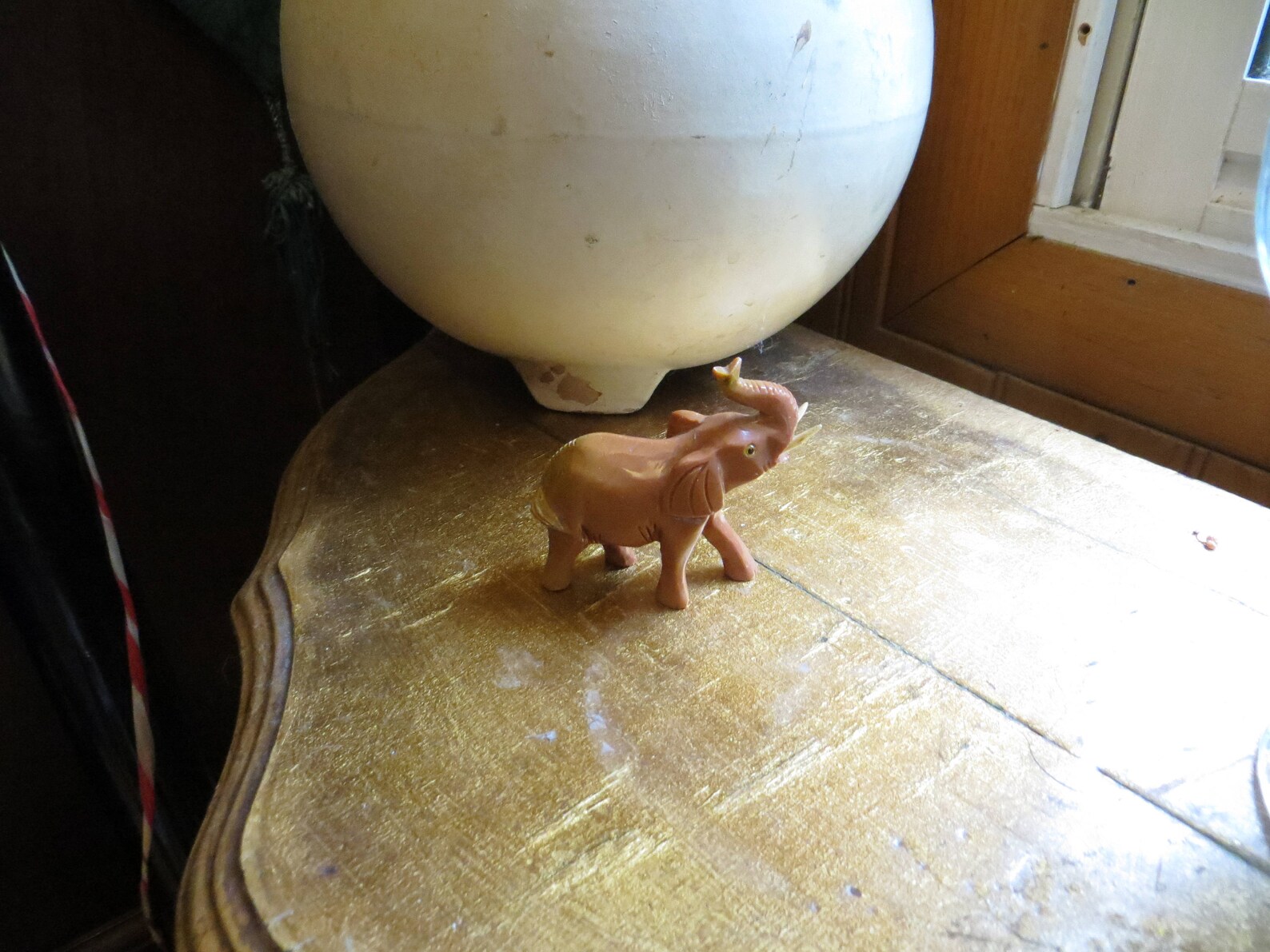 Carved Small Elephant Miniature Tusks Trunk up W/ Free Ship | Etsy