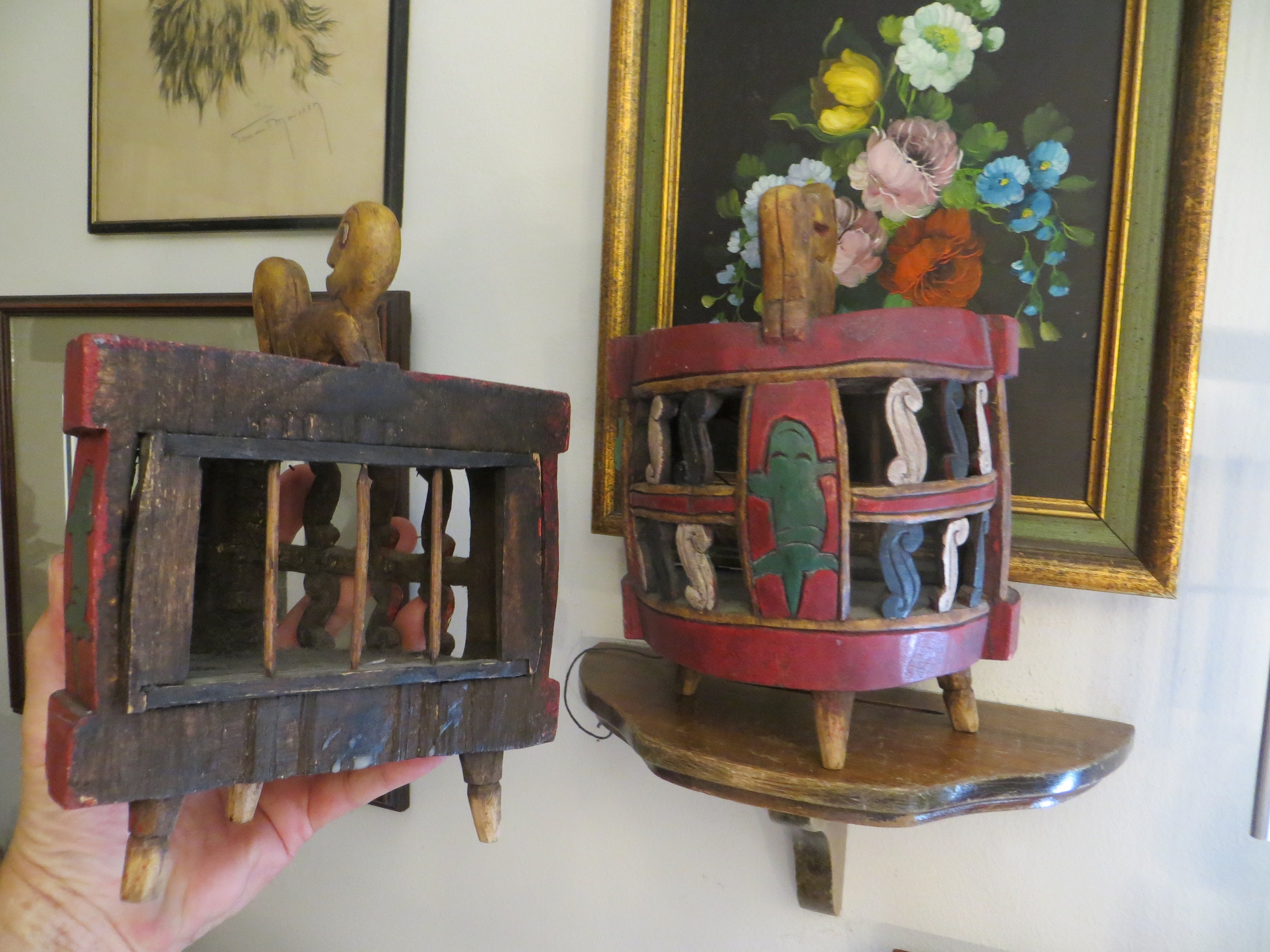 Pair of Miniature Carnival Circus Cages Circus Animals - Etsy