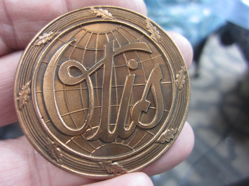 Antique Otis Elevator Car Sign Bronze Copper Nameplate Emblem, Please ...