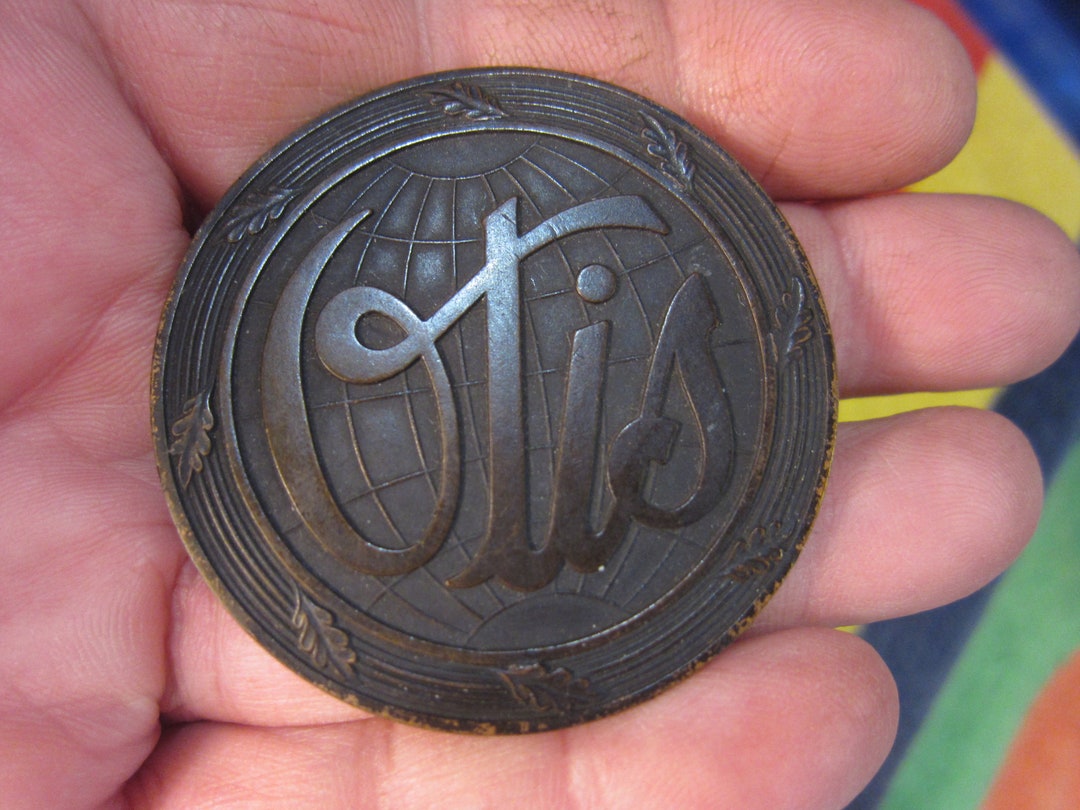 Antique Otis Elevator Car Sign Bronze Copper Nameplate Emblem, Please ...