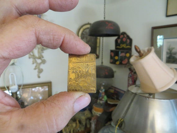 Akron 1825-1925 Centennial Pin, Vintage Antique Ohio … - Gem