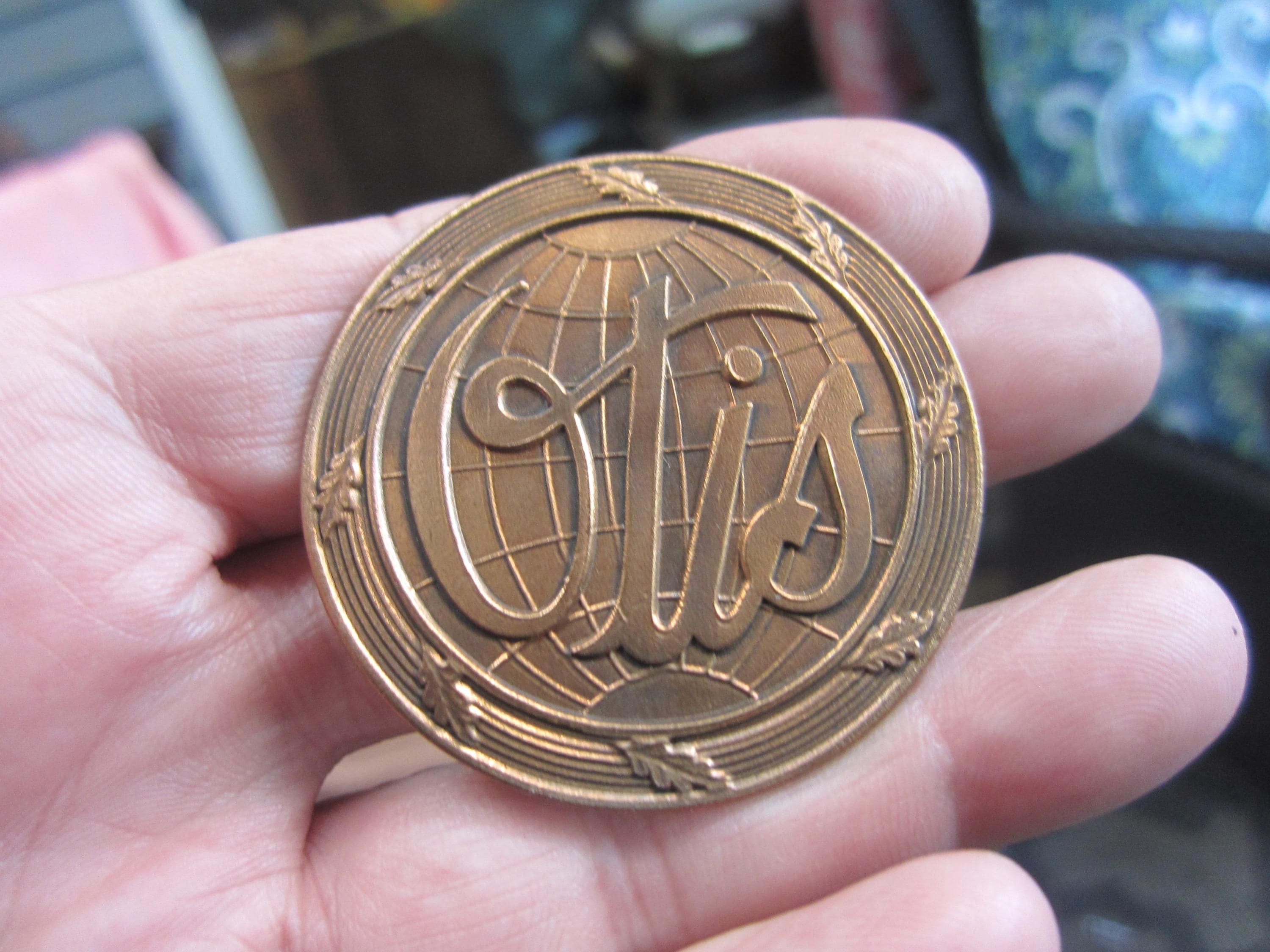 Antique Otis Elevator Car Sign Bronze Copper Nameplate Emblem, Please ...