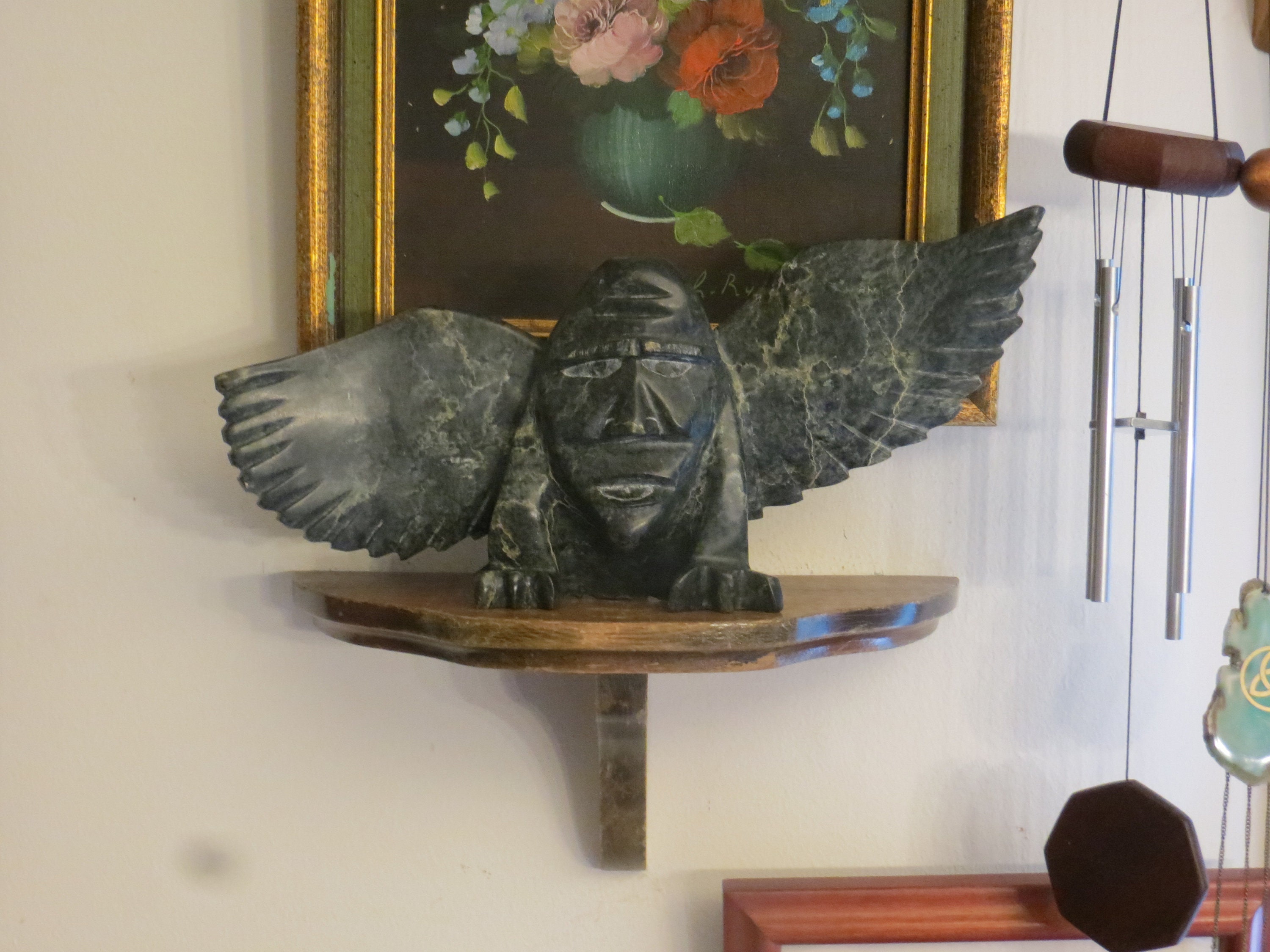 Stone Tiki Mayan Aztec Winged Man Inca Figurine Carved Birdman, Please ...