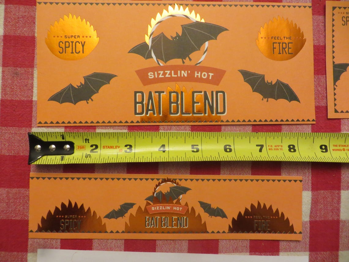 Bat Blend & Warning Labels for Jars Bottles Potions | Etsy