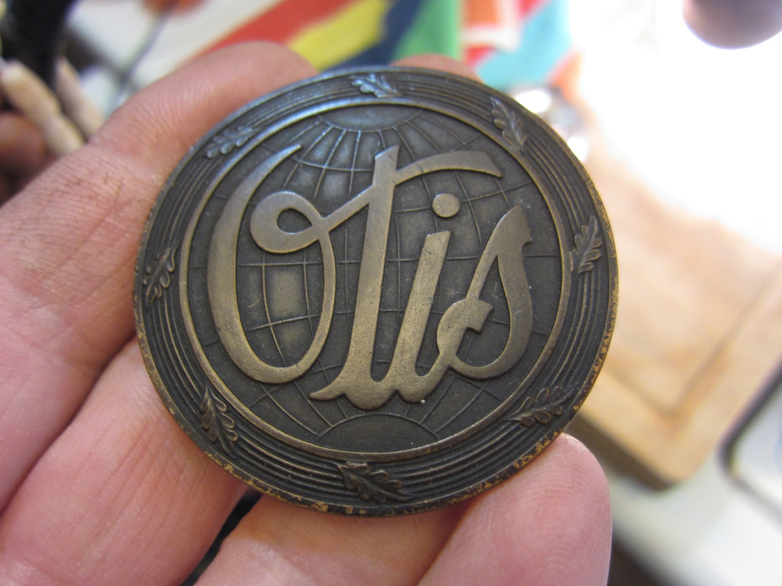 Antique Otis Elevator Car Sign Bronze Copper Nameplate Emblem, Please ...