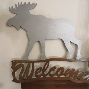 Vintage Moose Welcome Sign Metal Wall Decor Two Toned Wall Art - Etsy