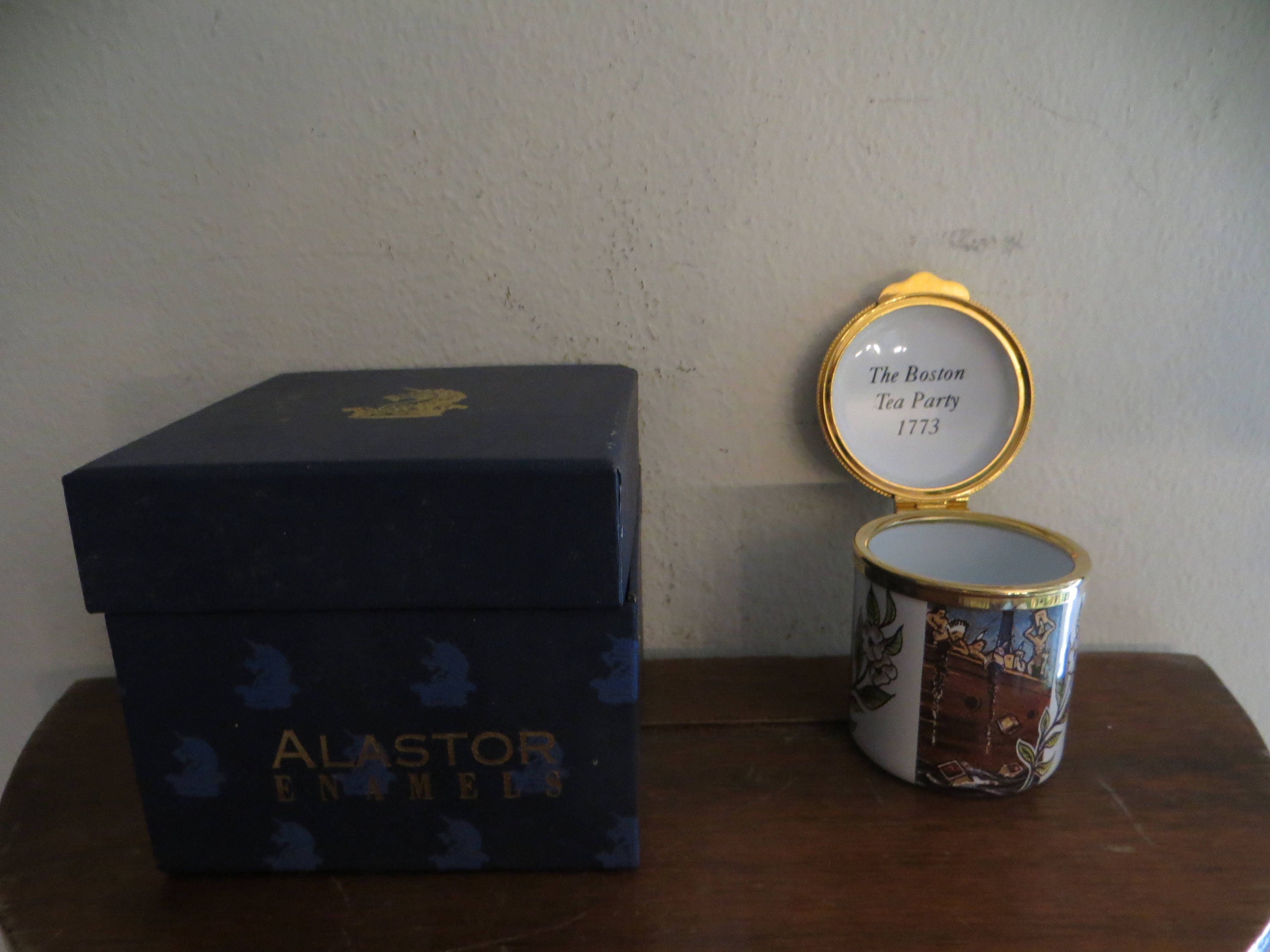 Vintage Alastor Enamel the Boston Tea Partly 1773 Hinged - Etsy