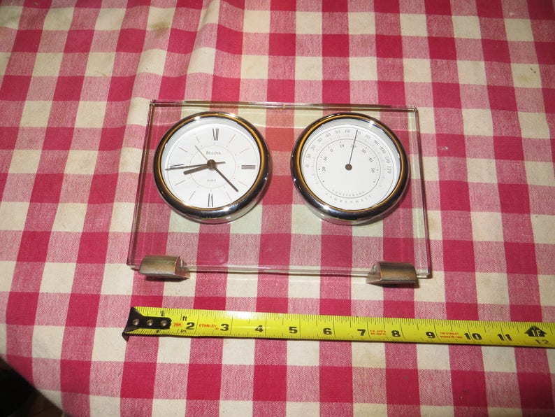 Bulova Tabletop Weather Station Clock, Please Read Description - Etsy