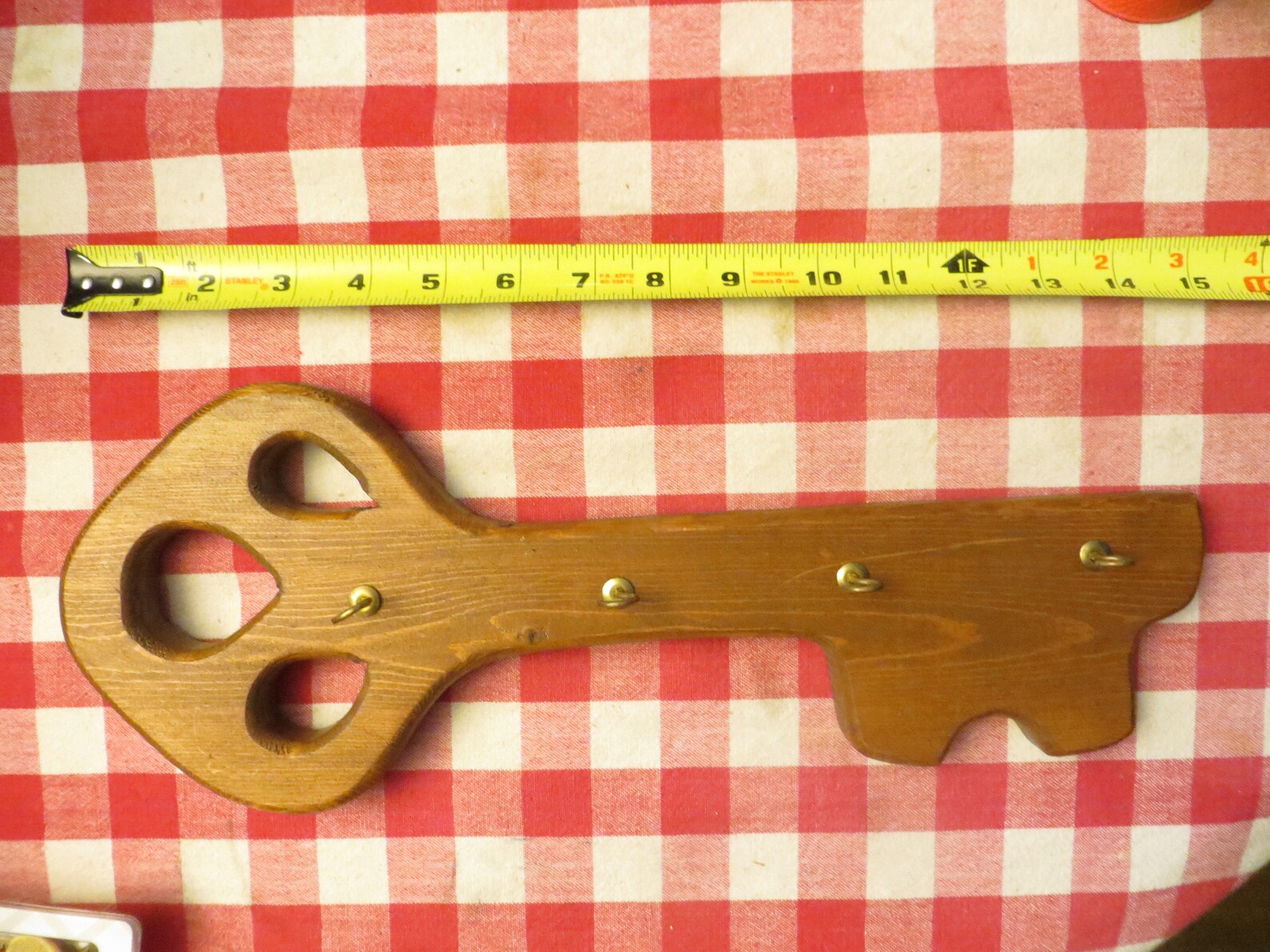 Large Wooden Key Shaped Skeleton Key Holder, Vintage Wall Mount - Etsy