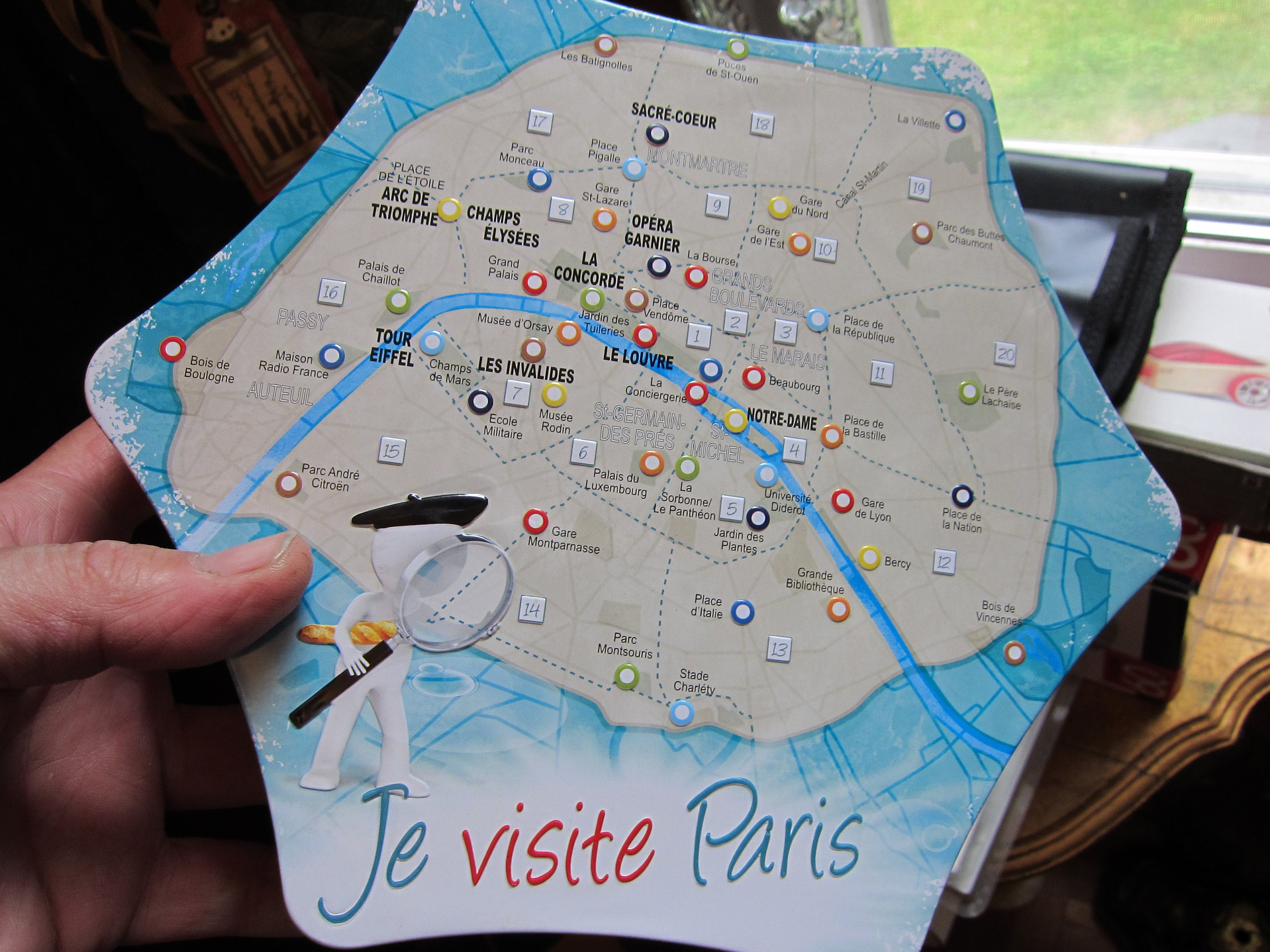 Paris Tin Can With Map & Travel Destinations, Please Read Description ...