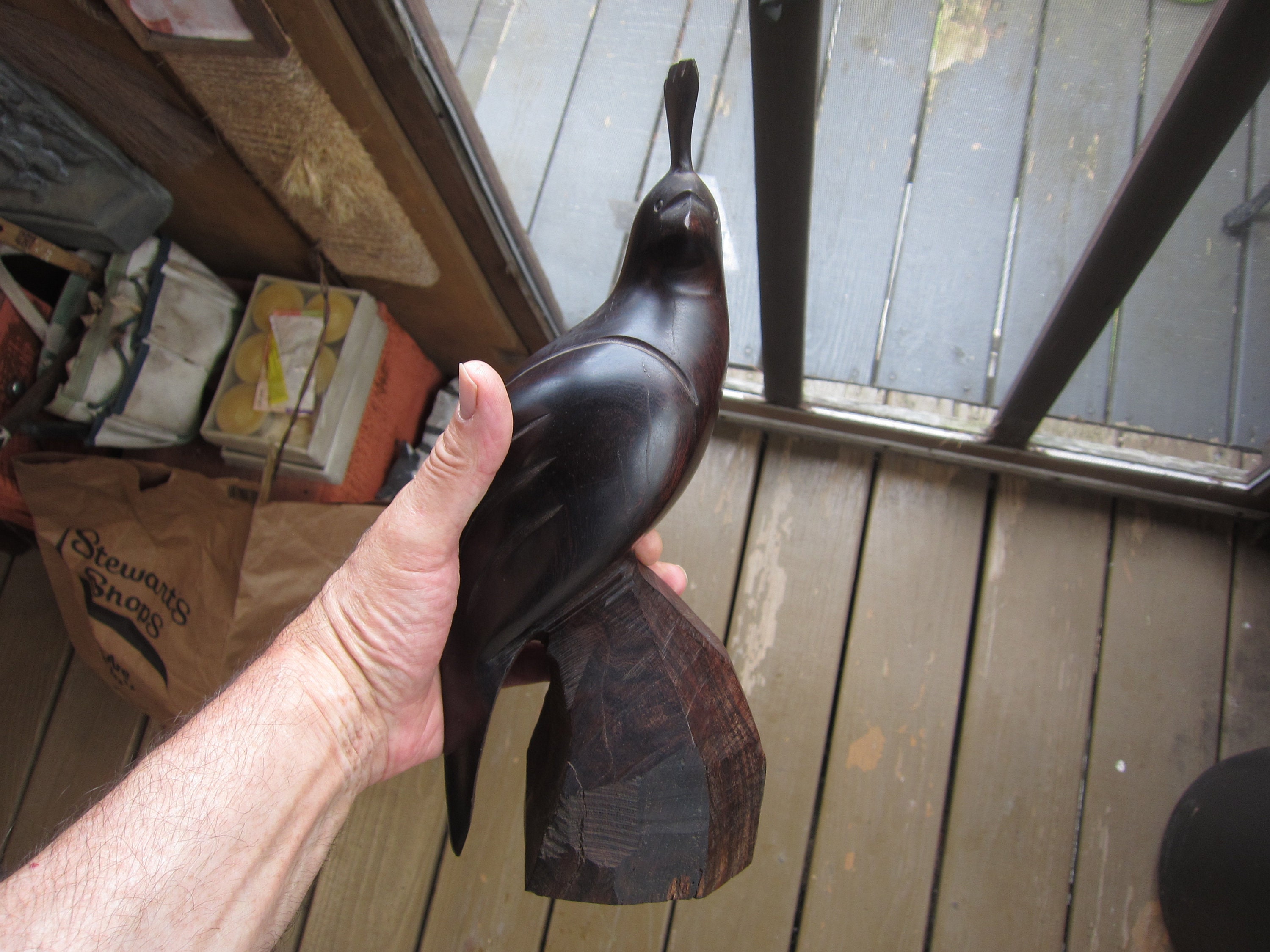 Mid Century Hard Wood Parrot Figurine, Hand Carved Cockatoo - Etsy